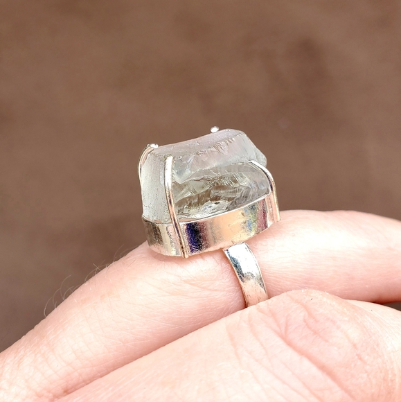 Handmade | Jewelry | New Natural Crystal Quartz Silver Ring | Poshmark